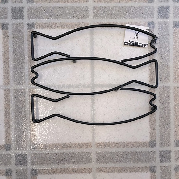 Dining | Macys The Cellar Home Trivet New Black Wrought Iron Fish Forms ...